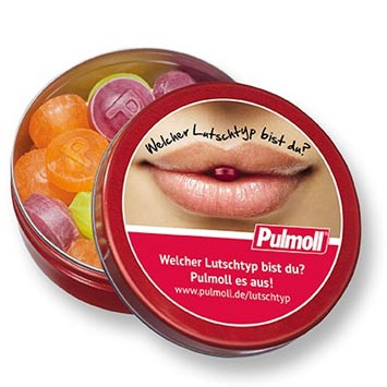 Customised Round 50mm Sweet Tin | Promotional Sweet Tins | Just a Drop