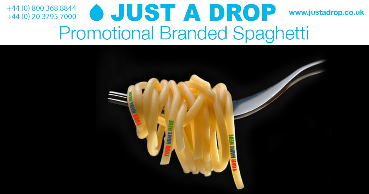 Introducing Promotional Branded Spaghetti | Just a Drop