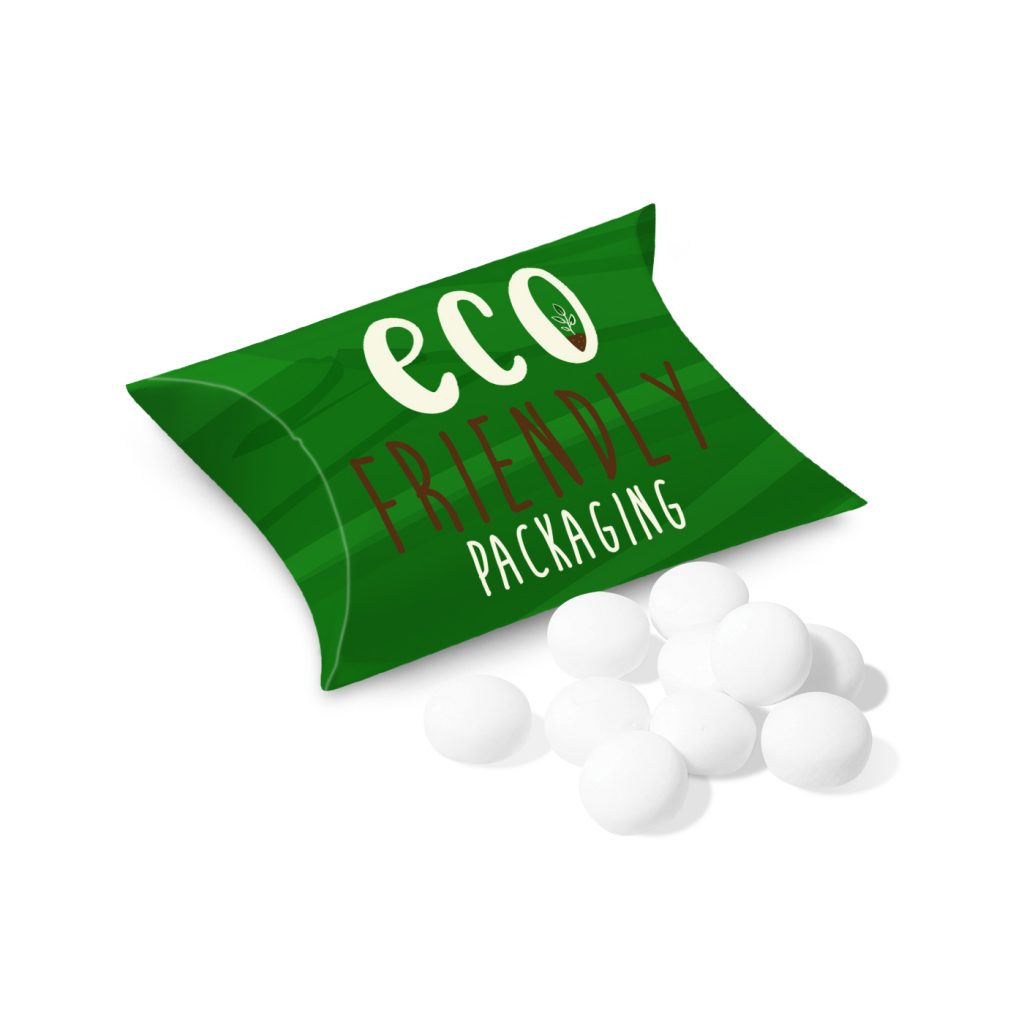 Promotional Branded Mint Imperials in a Custom Eco Pillow Box | Eco ...