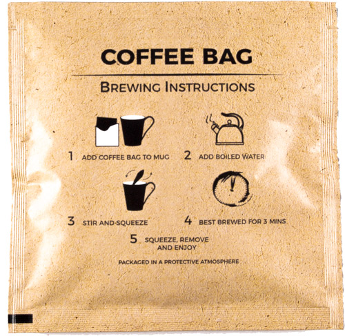 Fresh Ground Coffee in Foil Branded Sachet | Just a Drop