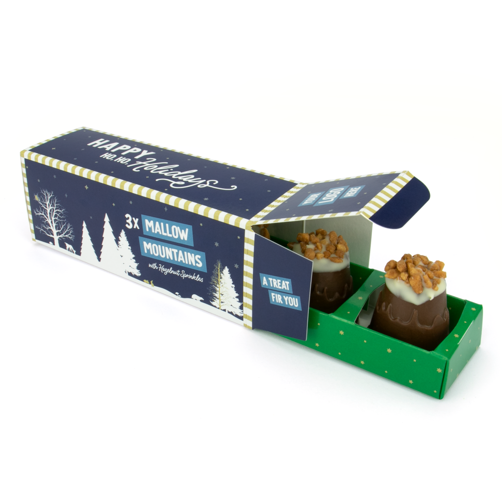 Promotional Branded Eco Sliding Box - Mallow Mountain with Hazelnut ...