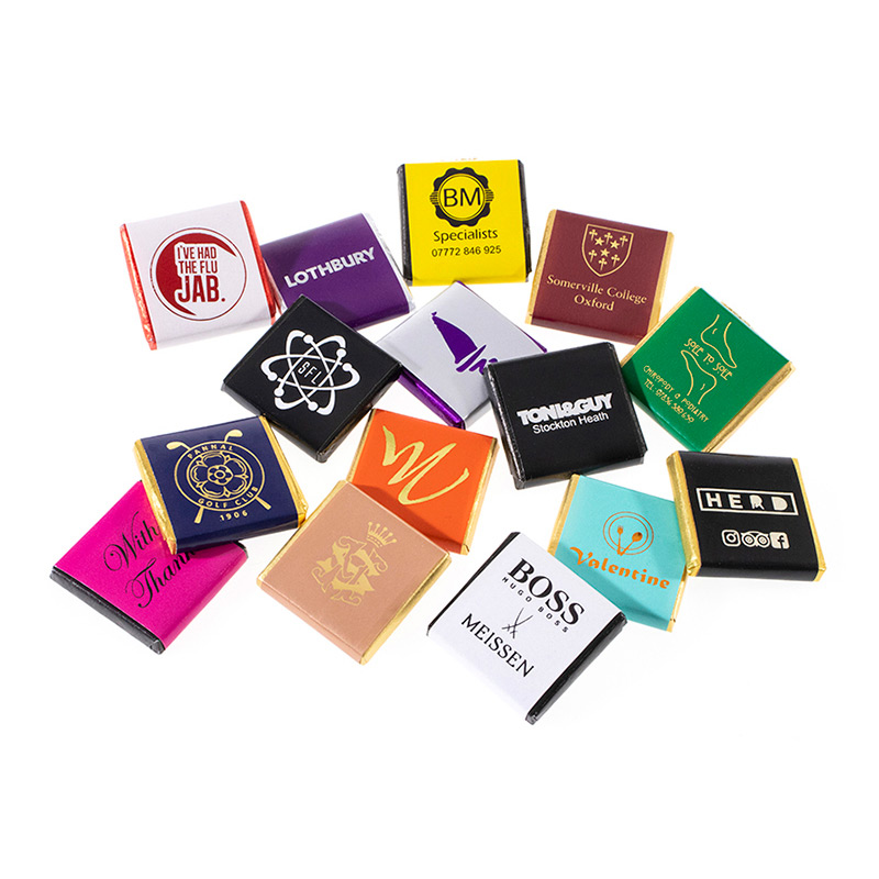 Promotional Branded Neapolitan Square Chocolate (single colour print ...