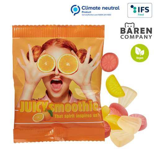 20g Promotional Vegan Exotic Fruit Gums suitable for Vegans | Just a Drop