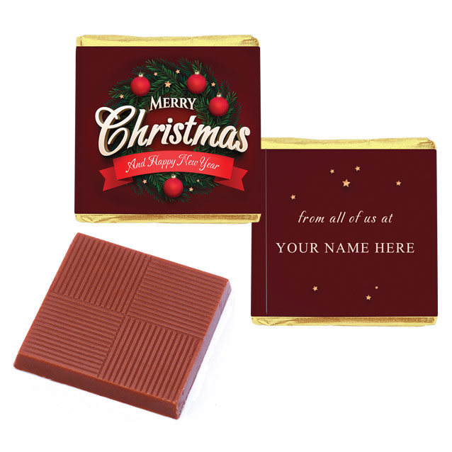 Promotional Branded Christmas Neapolitan Chocolates | Just a Drop
