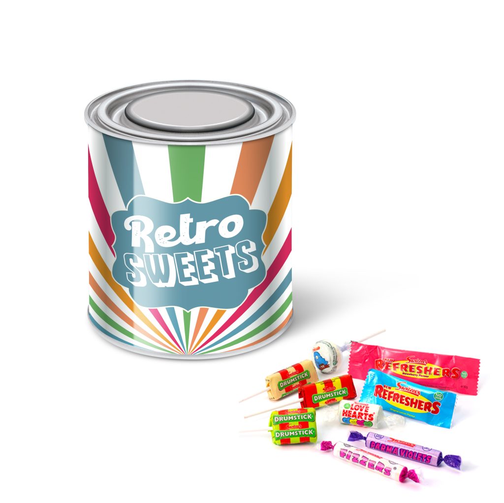Promotional Branded Large Paint Tin - Retro Sweets - Pick 'n' Mix ...