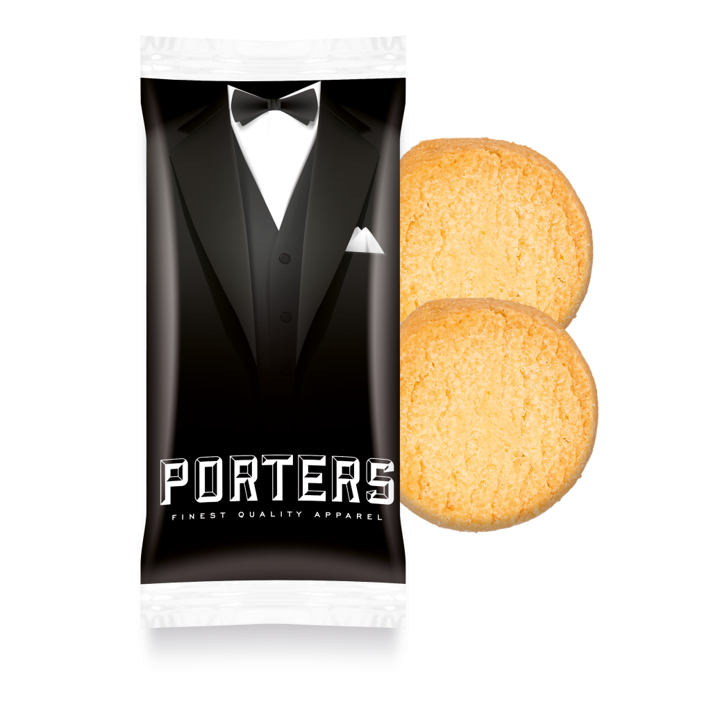 Promotional Branded Flow Wrap - Mini Shortbread Biscuits - Duo | Just a ...